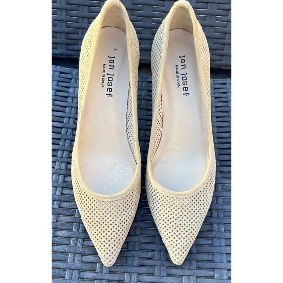 Jon Josef | Shoes | Jon Josef Suede Perforated Pumps Heels Sz 8 Pointed ...